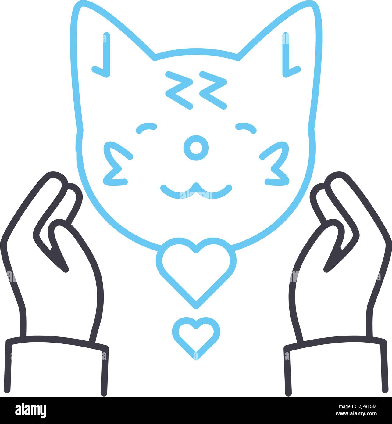 Animals Help Line Icon Outline Symbol Vector Illustration Concept animals-help-line-icon-outline-symbol-vector-illustration-concept