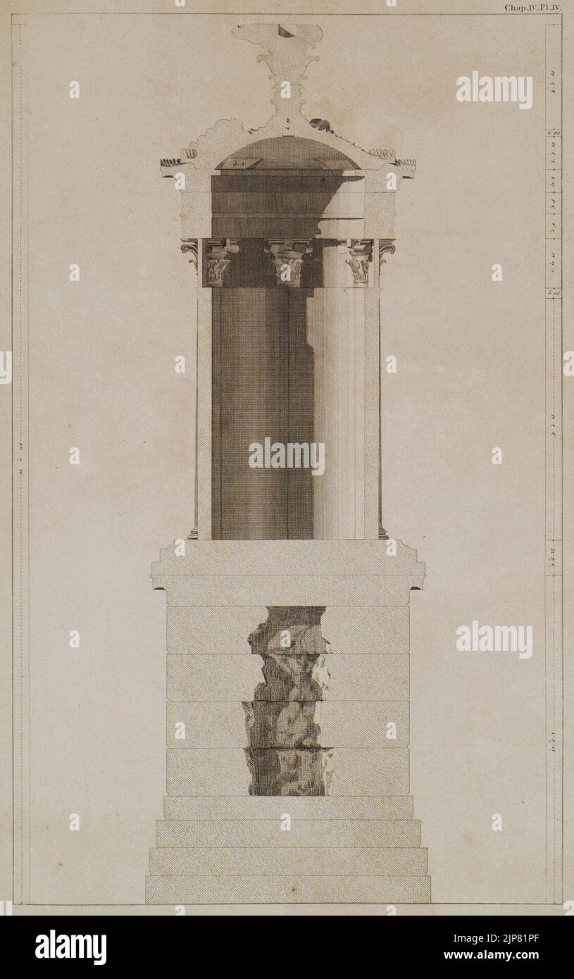 The section - Stuart James & Revett Nicholas - 1762 Stock Photo - Alamy