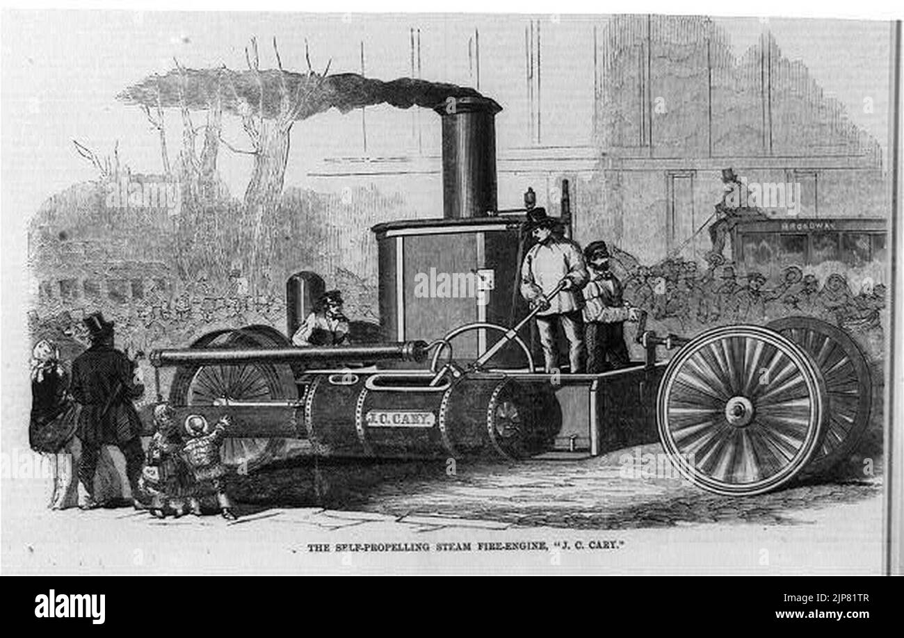 The self-propelling steam fire-engine, ''J.C. Cary'' Stock Photo - Alamy
