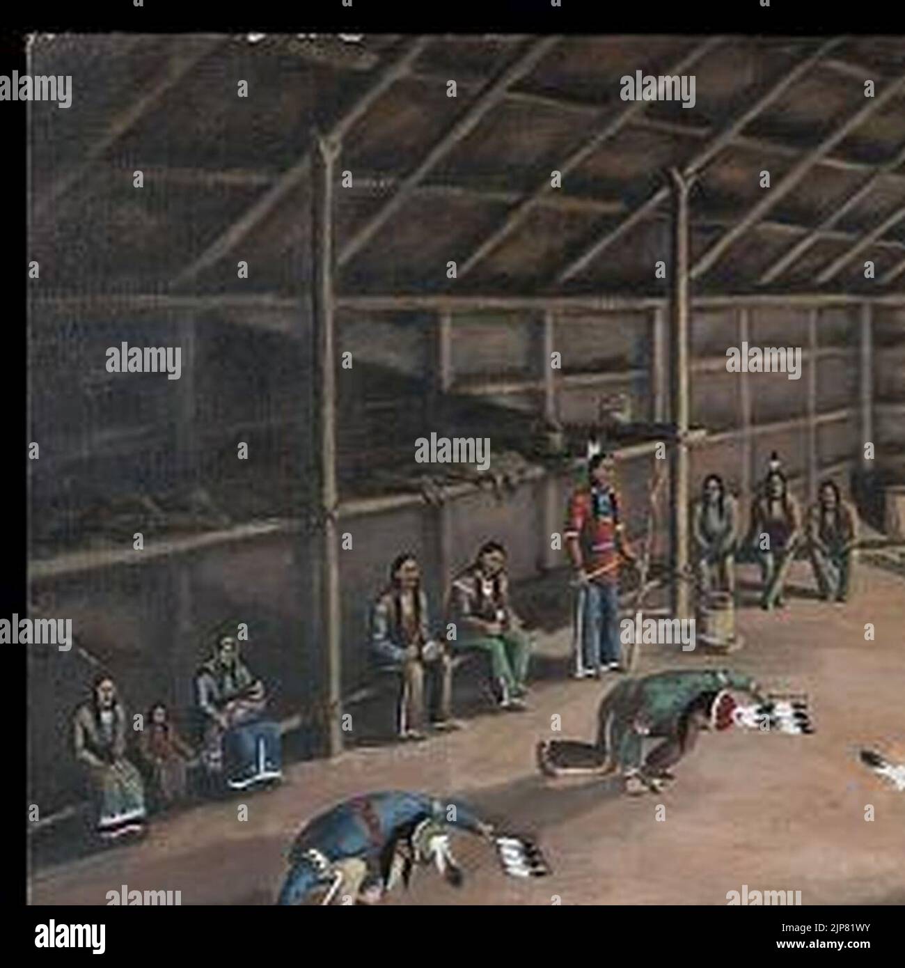 The Seneca Eagle Dance 1940s Painting Stock Photo - Alamy