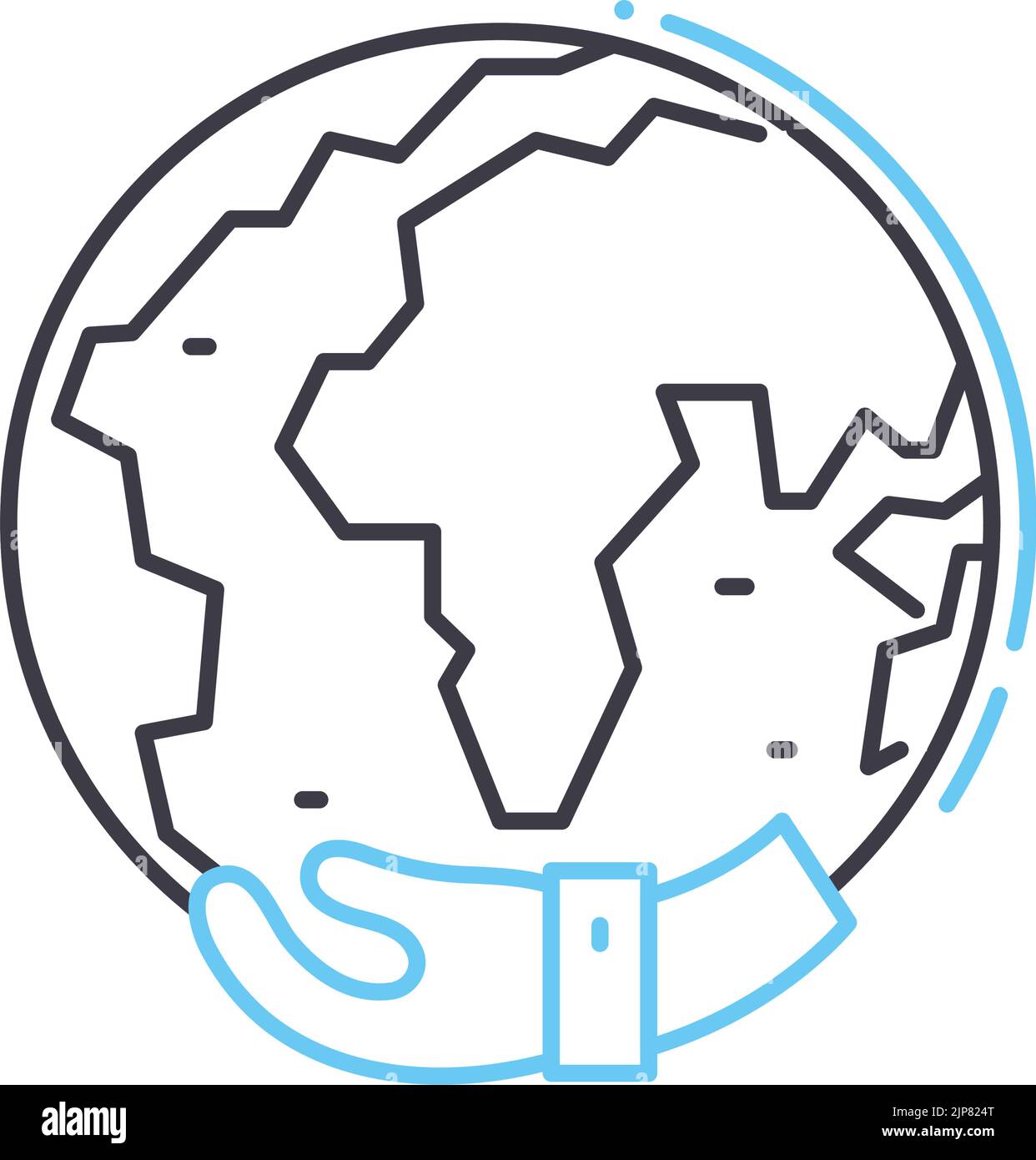 Line icon planet earth Cut Out Stock Images & Pictures - Alamy