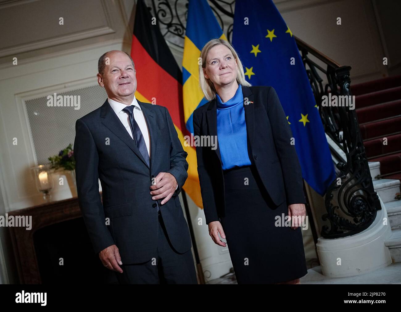 Stockholm, Sweden. 16th Aug, 2022. German Chancellor Olaf Scholz (SPD ...