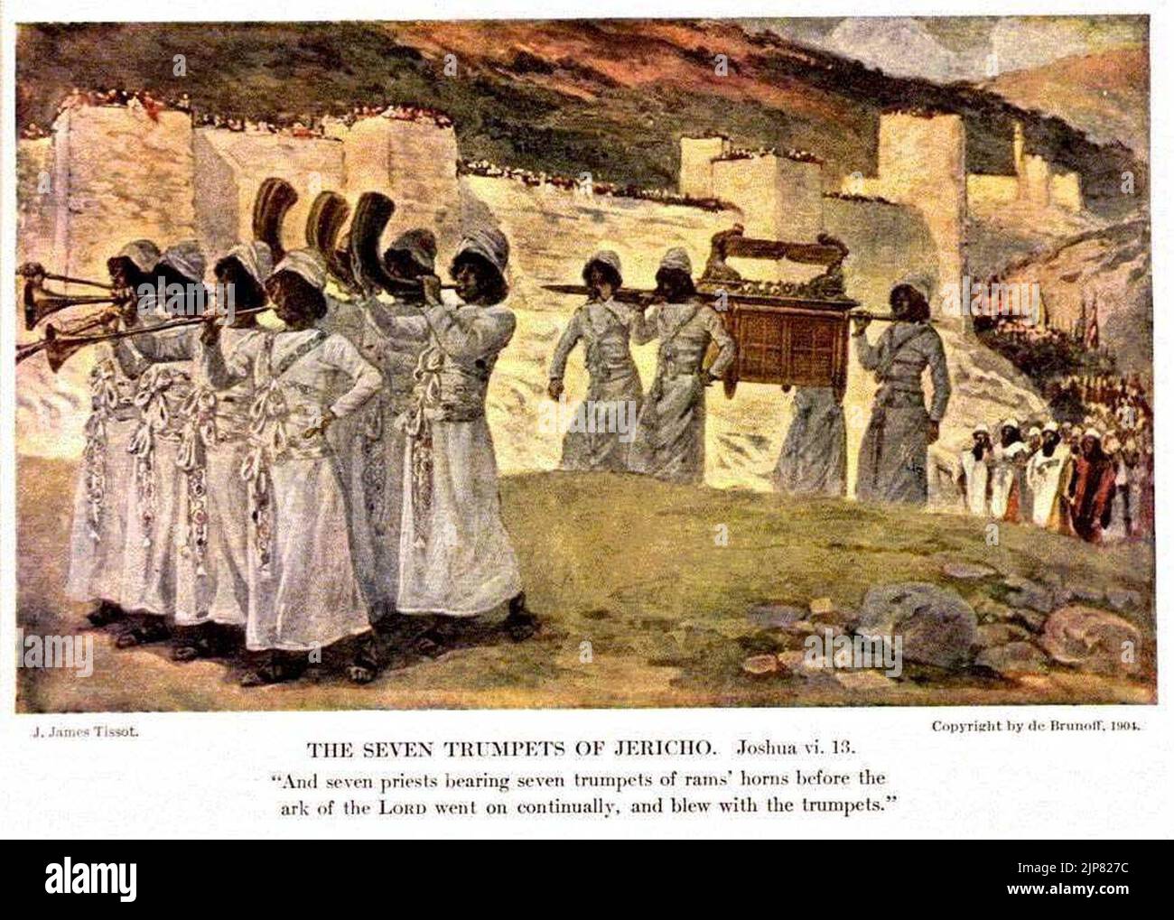 The seven trumpets of Jericho Stock Photo - Alamy