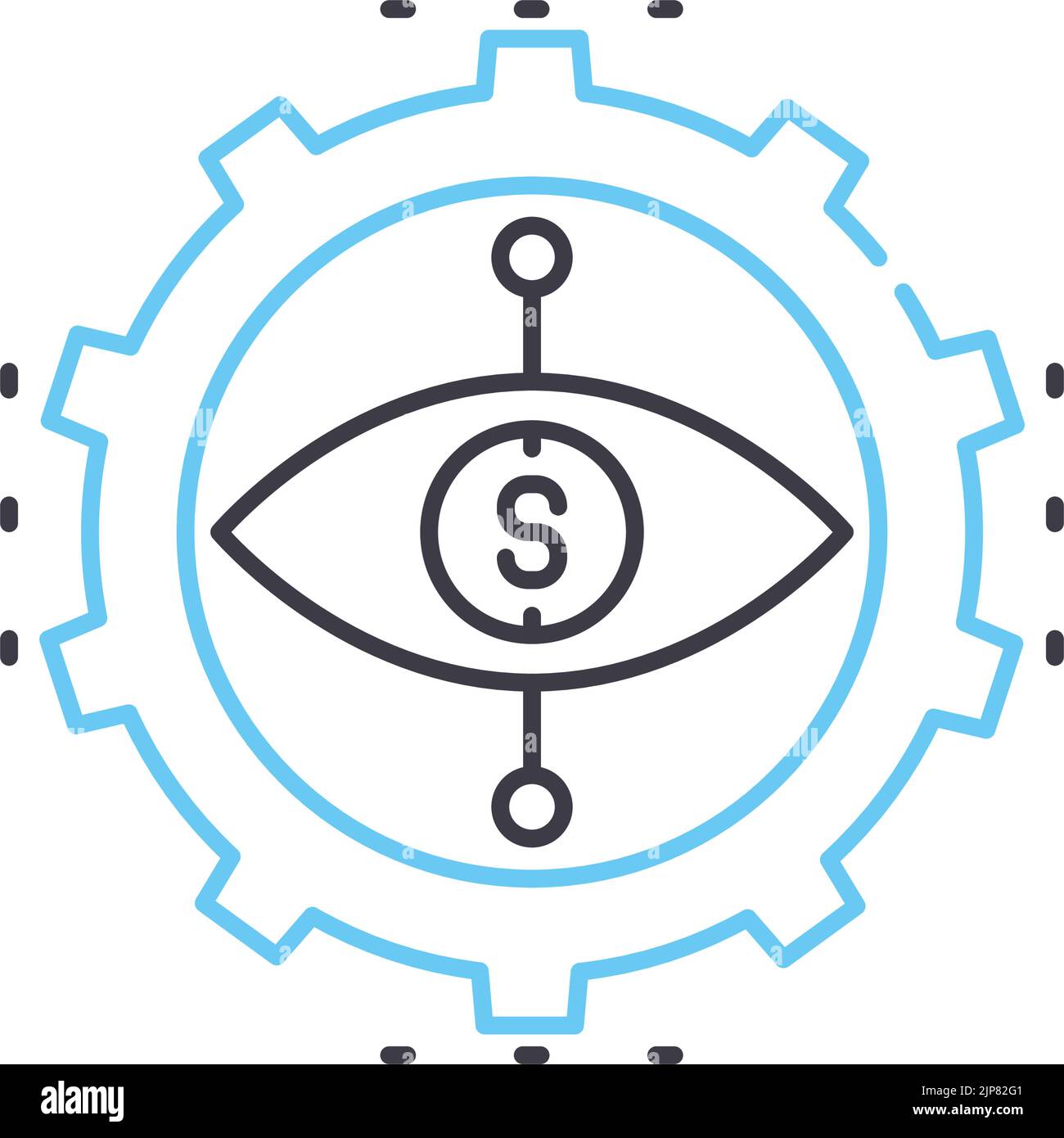 business vision line icon, outline symbol, vector illustration, concept sign Stock Vector Image ...