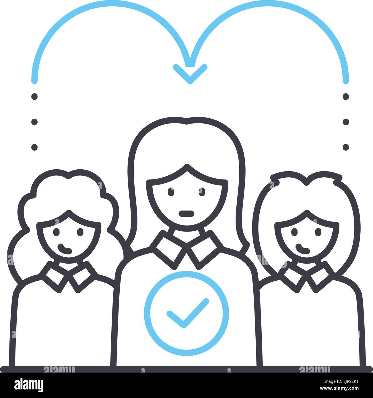 approval proccess line icon, outline symbol, vector illustration ...