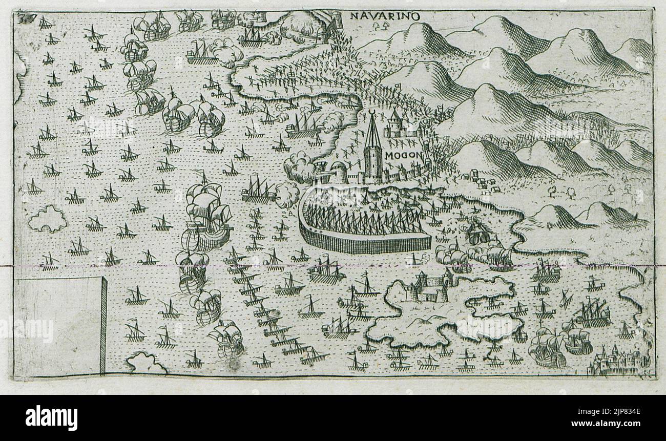 The siege of Pylos (Navarino) and Methoni by the fleet of the Holy ...