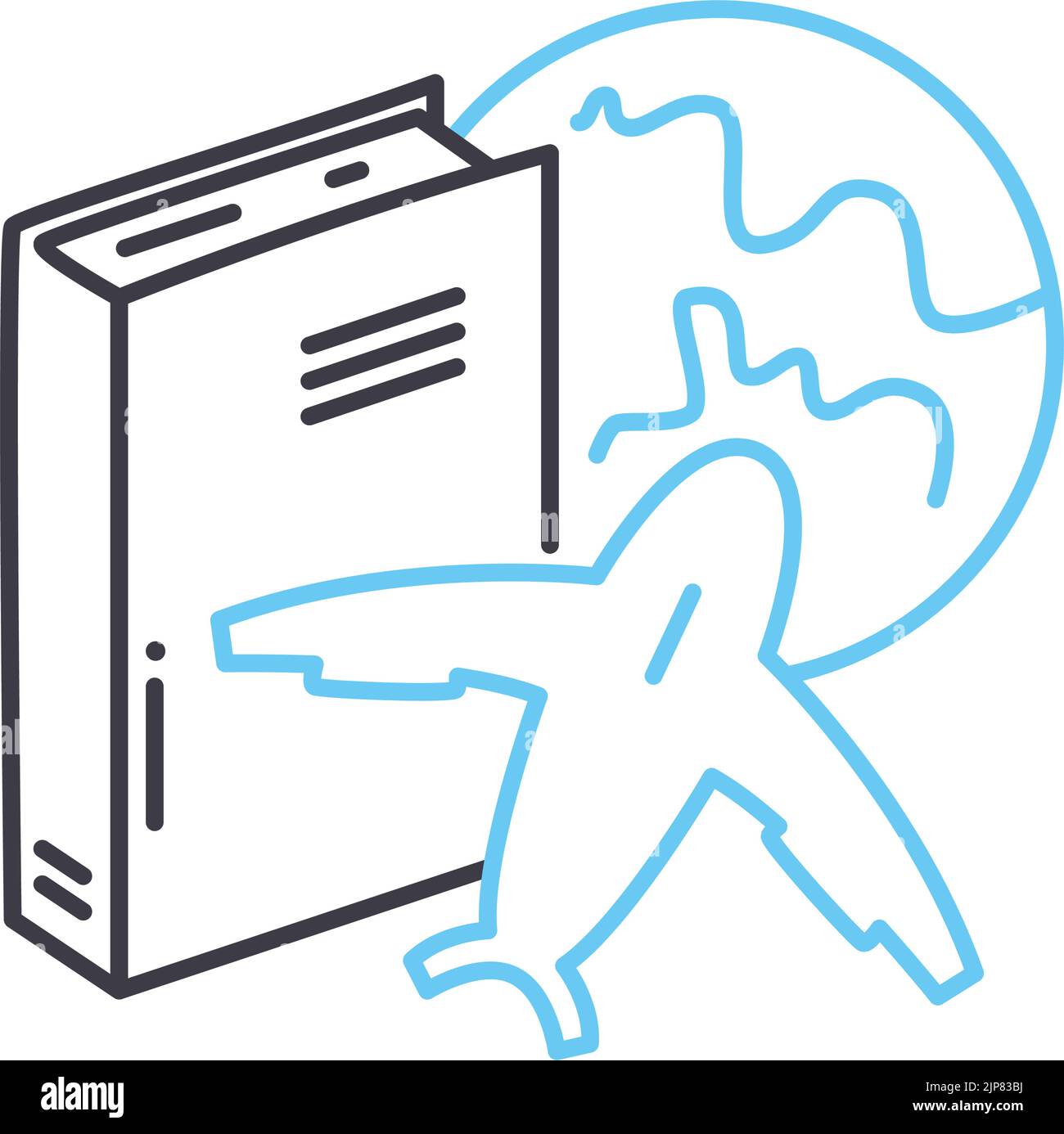 books for travel line icon, outline symbol, vector illustration ...