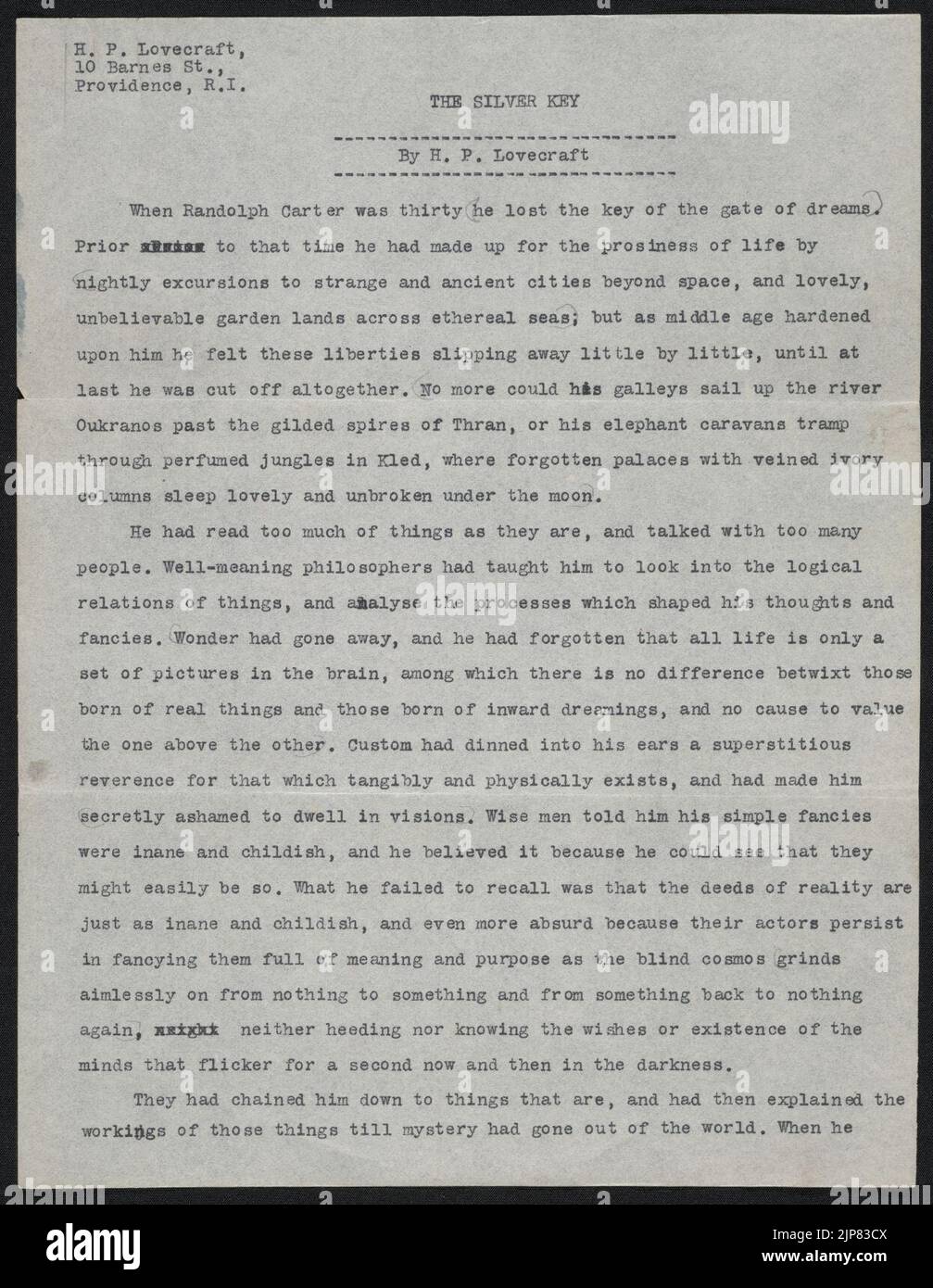 The Silver Key Stock Photo - Alamy