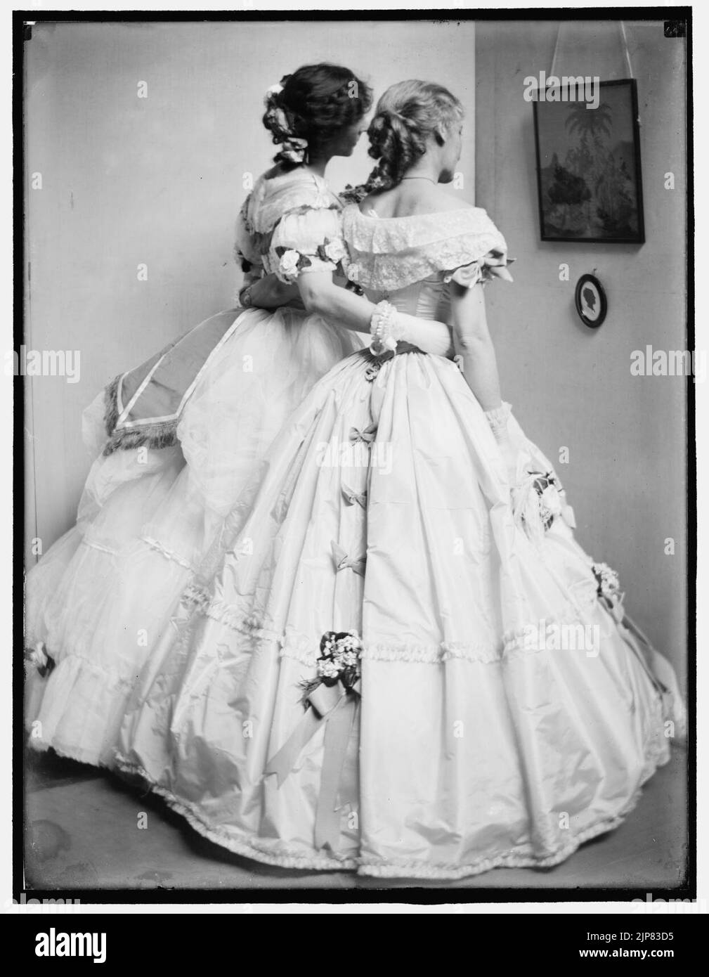 The silhouette, a study posed by the Gerson sisters in their Crinoline ...