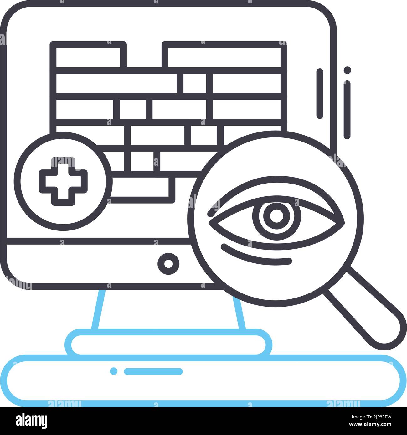diagnostics line icon, outline symbol, vector illustration, concept ...