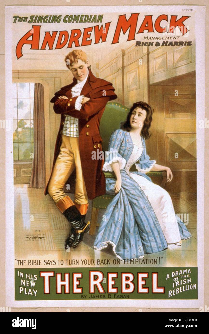 The singing comedian, Andrew Mack in his new play, The rebel a drama of the Irish rebellion - by ...