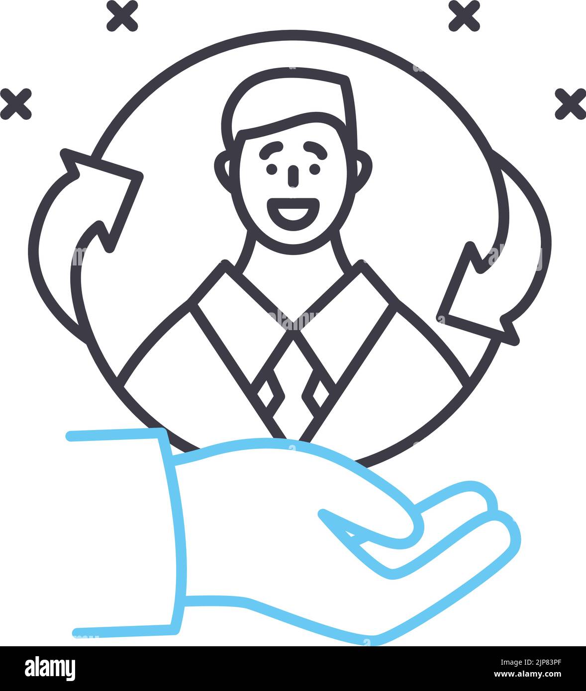 best proposal line icon, outline symbol, vector illustration, concept ...