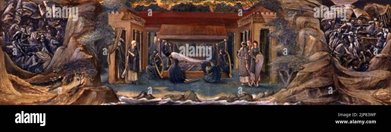 The Sleep of Arthur in Avalon by Burne-Jones Stock Photo - Alamy