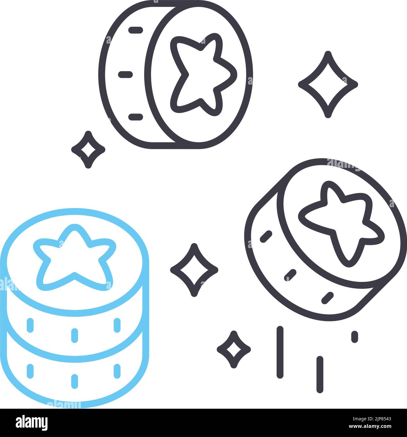 earnings line icon, outline symbol, vector illustration, concept sign ...