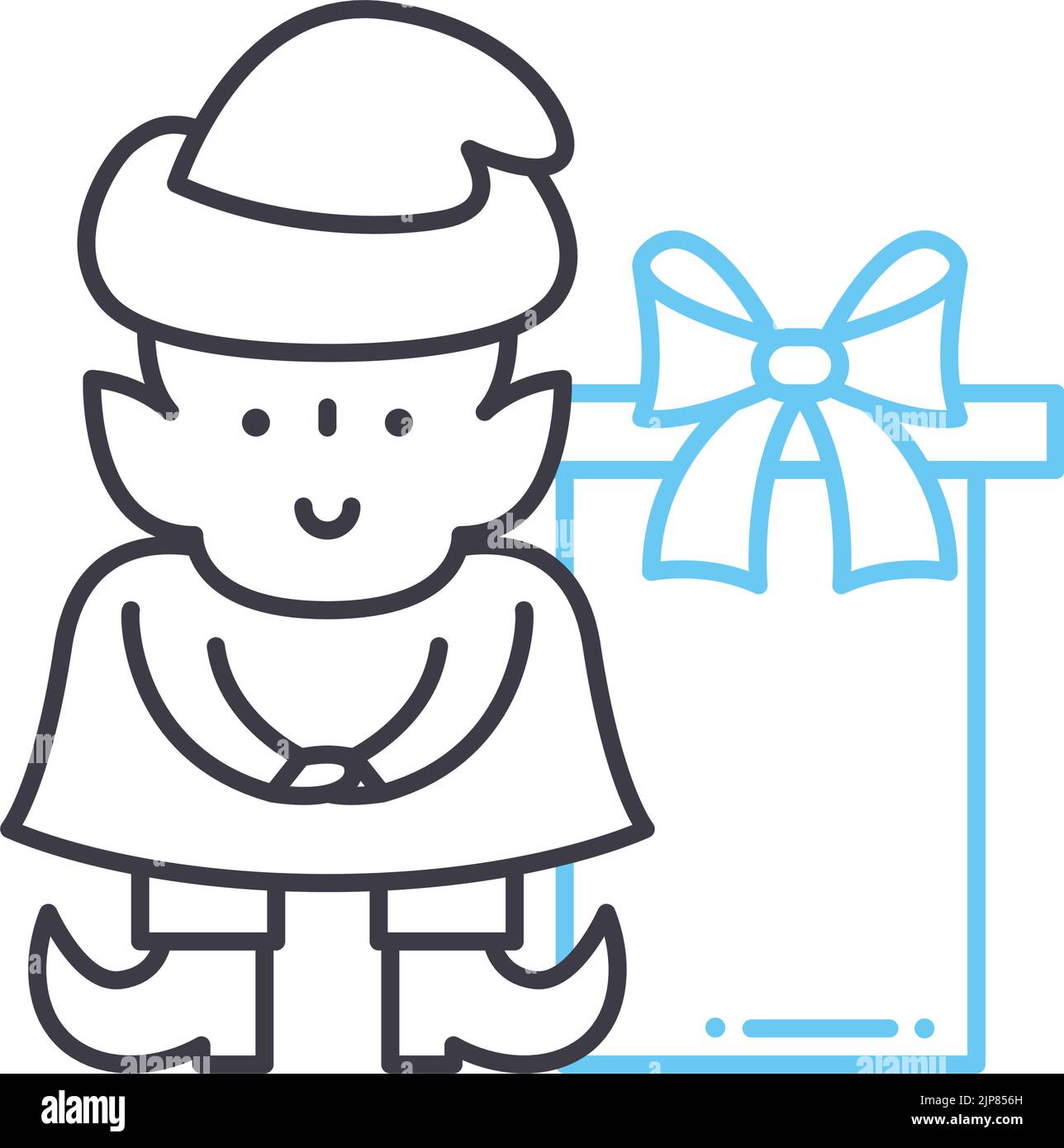 elf line icon, outline symbol, vector illustration, concept sign Stock ...