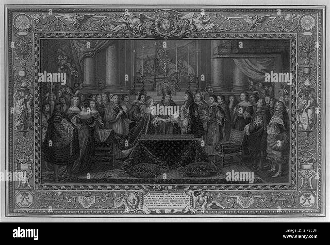 The solemnization of the marriage between Louis XIV, King of France ...