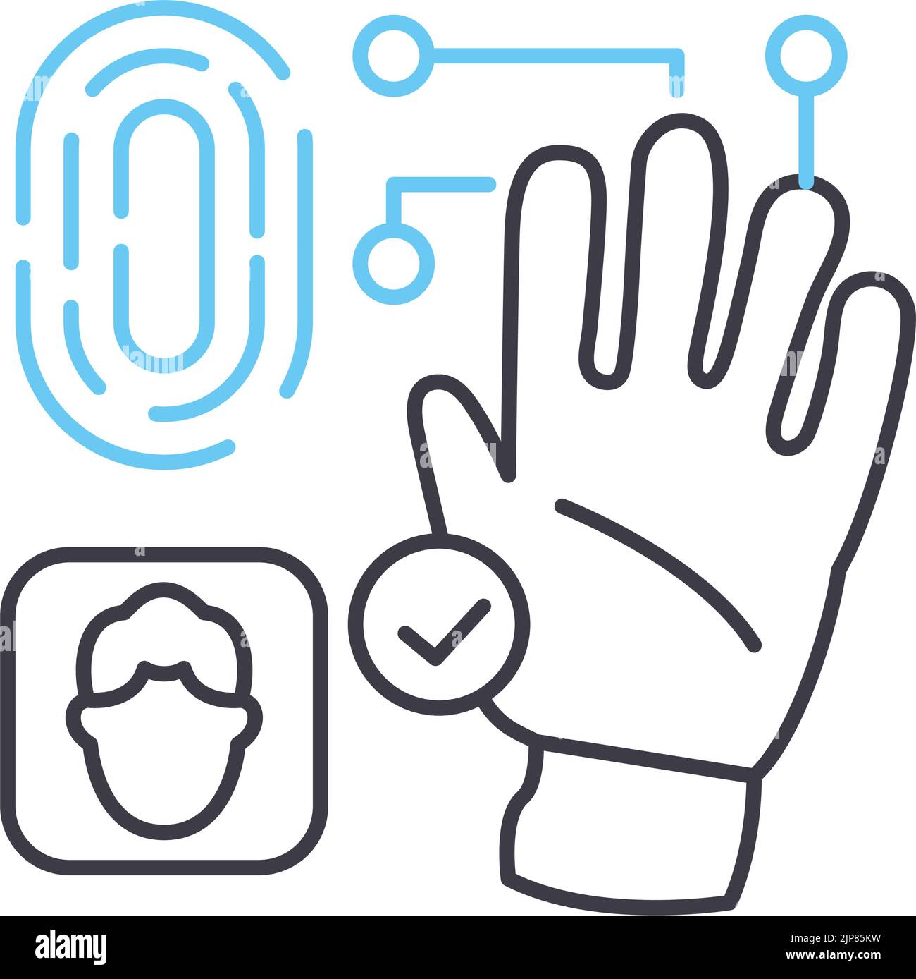 Face and fingerprint Stock Vector Images - Alamy