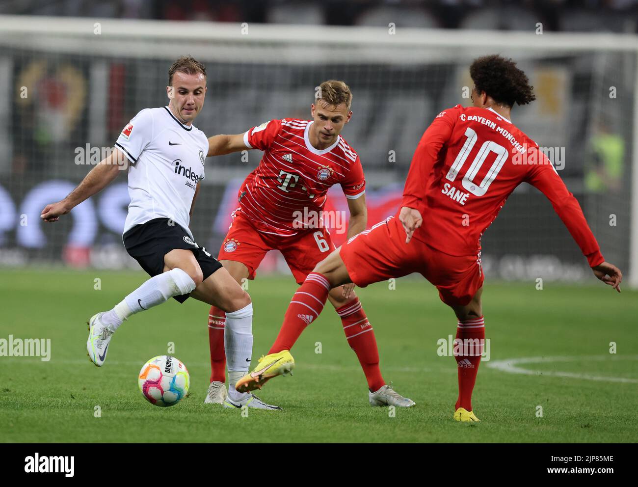 Mario Goetze of Eintracht Frankfurt Joshua Kimmich of Bayern Muenchen ...