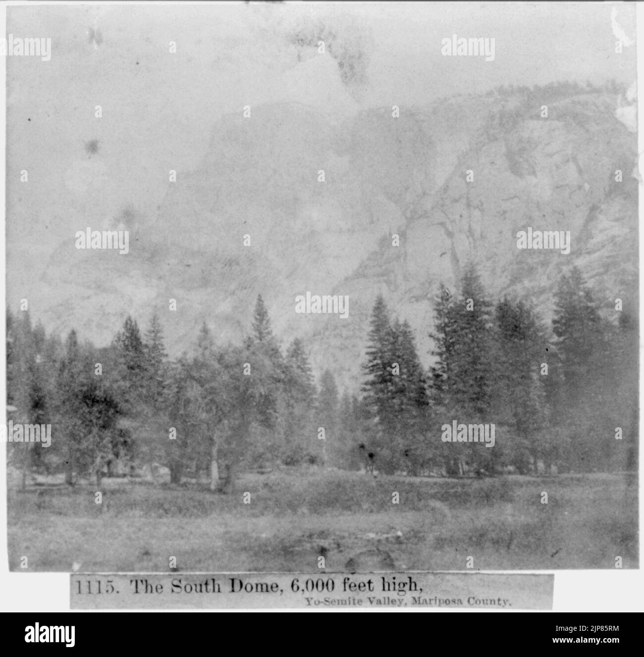 The South Dome, 6,000 feet high, Yosemite Valley, Mariposa County Stock ...