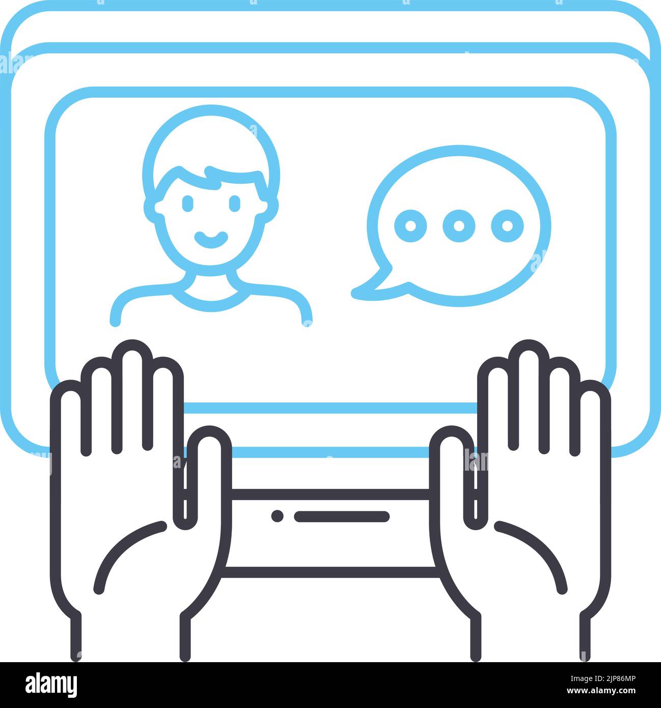 consulting line icon, outline symbol, vector illustration, concept sign ... consulting line icon, outline symbol, vector illustration, concept sign ...