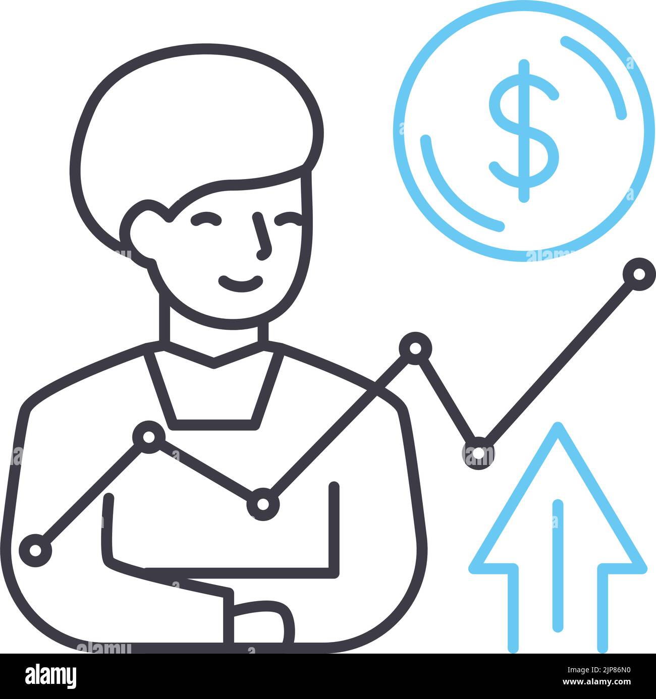 equity markets line icon, outline symbol, vector illustration, concept sign Stock Vector Image ...