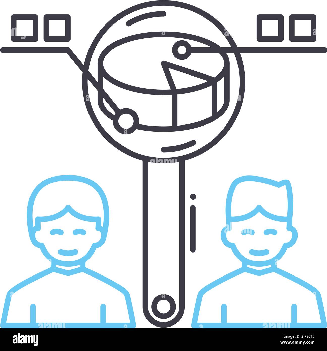 benchmarking line icon, outline symbol, vector illustration, concept ... benchmarking line icon, outline symbol, vector illustration, concept ...