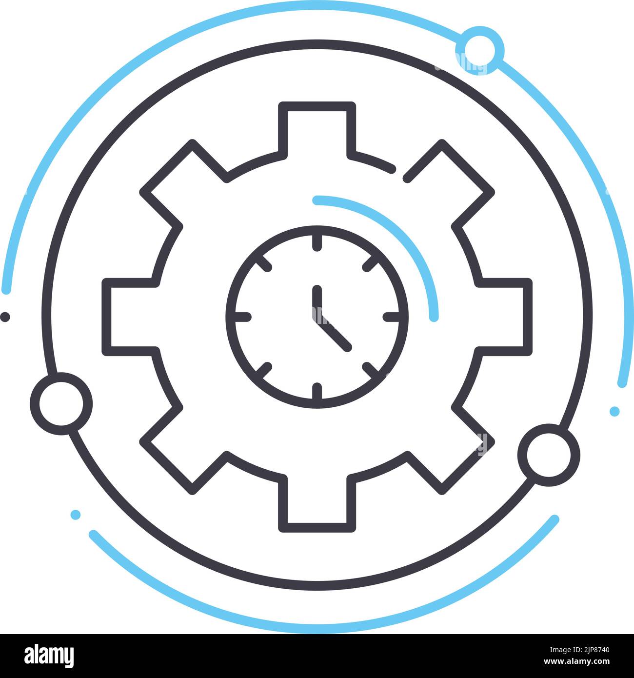 efficiency and effectiveness line icon, outline symbol, vector ...