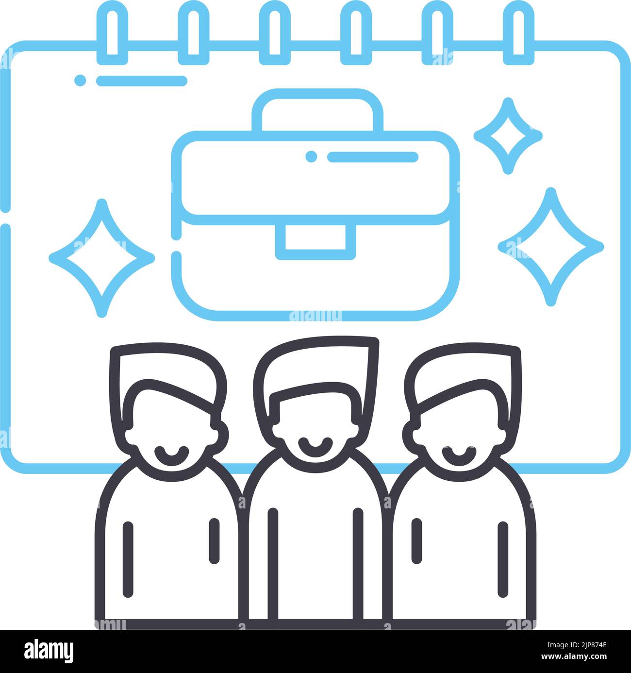 employee welness day line icon, outline symbol, vector illustration ...