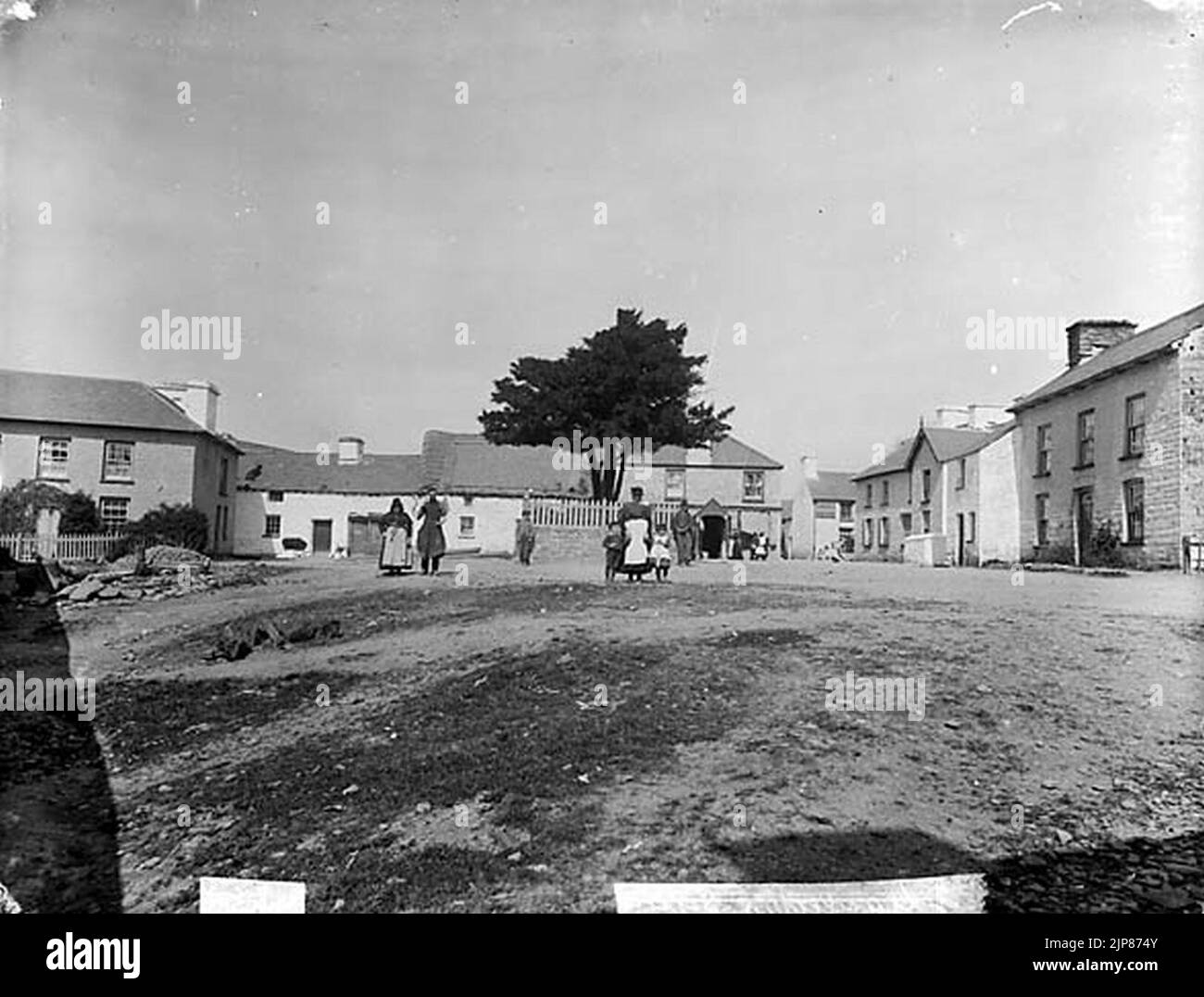 The square, Llangeitho Stock Photo - Alamy