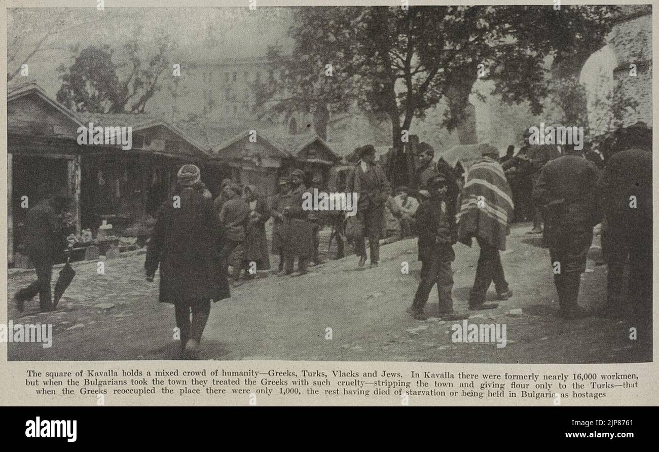 The square of Kavalla holds a mixed crowd of humanity - Greeks, Turks ...