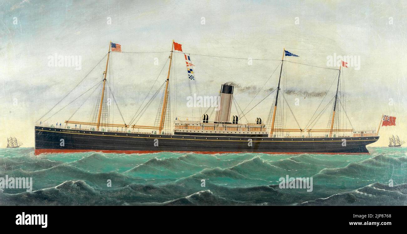 The SS Californian en route to America Stock Photo - Alamy