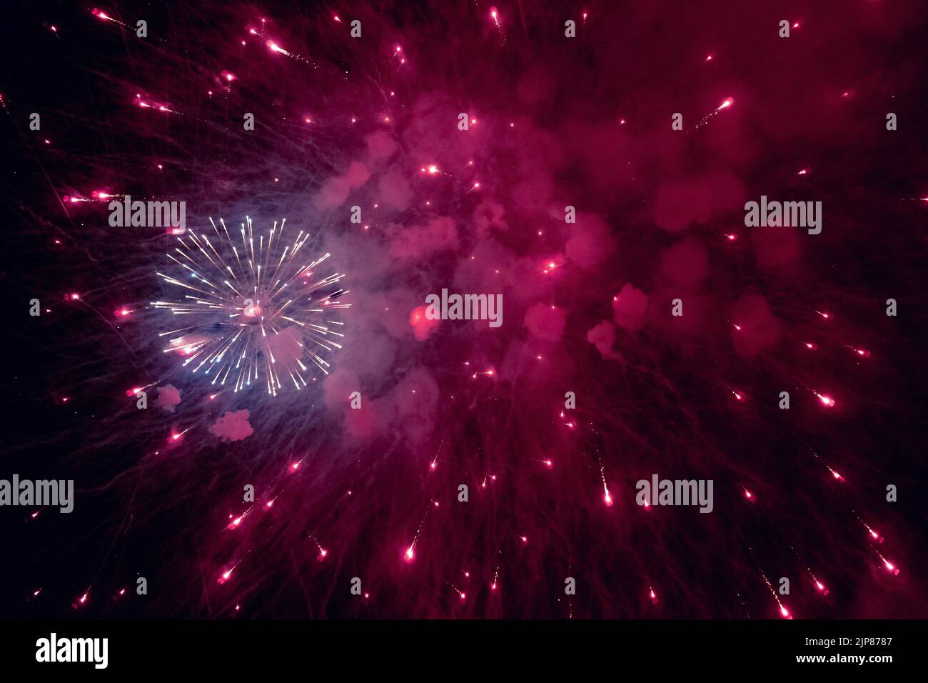 Beautiful view fireworks against night hi-res stock photography and ...