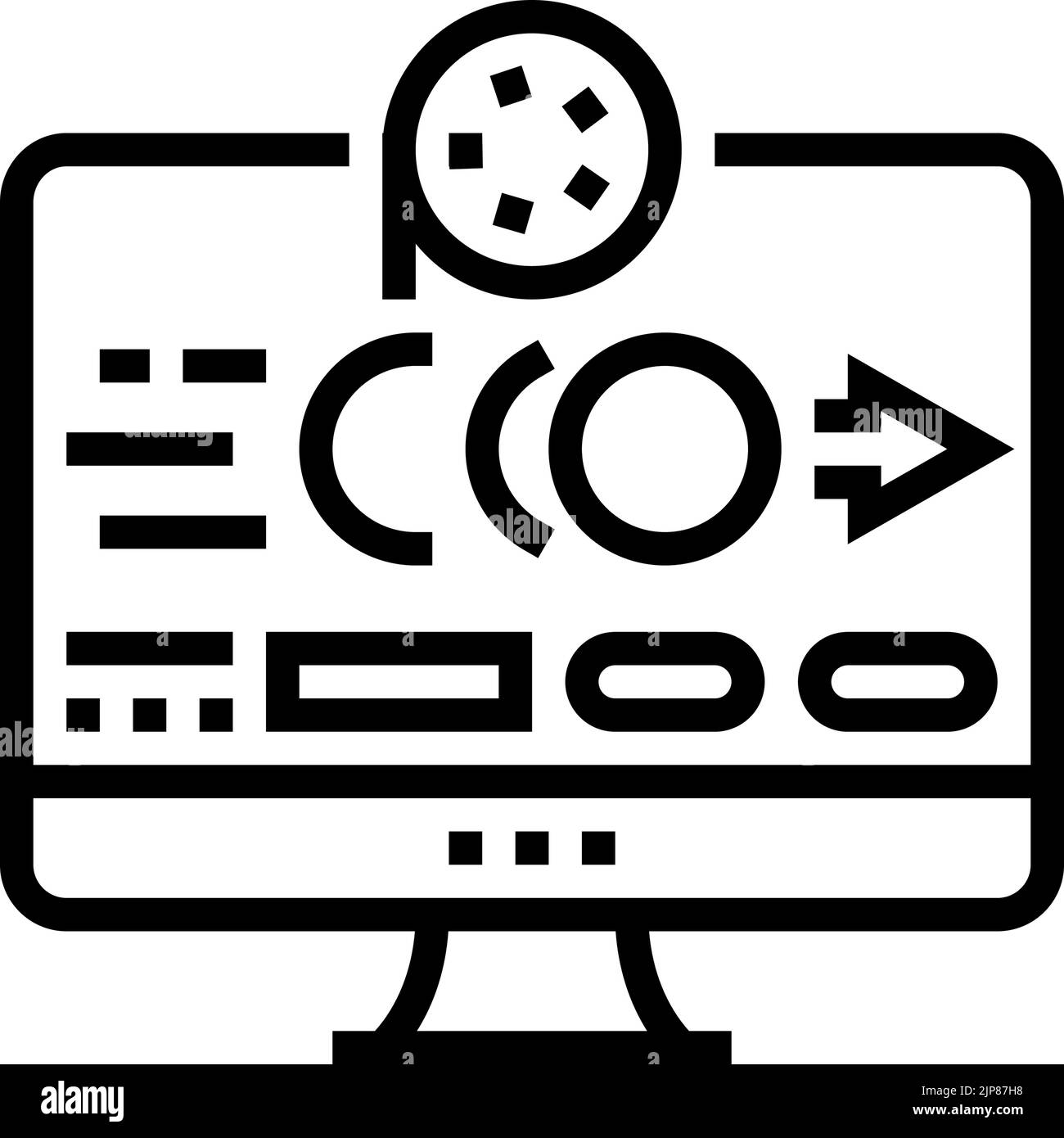 motion graphic video production film line icon vector illustration ...