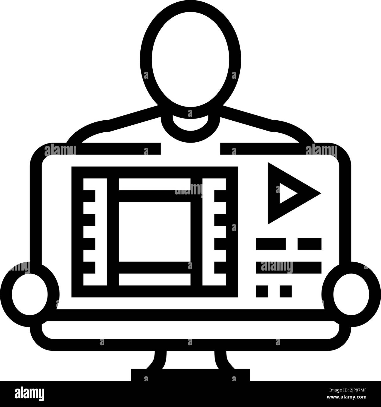 editor video production film line icon vector illustration Stock Vector ...
