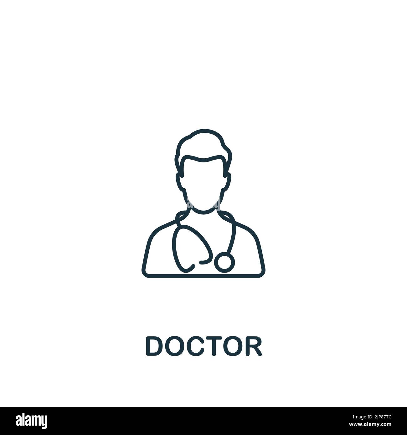 Doctor icon. Line simple Health Check icon for templates, web design ...