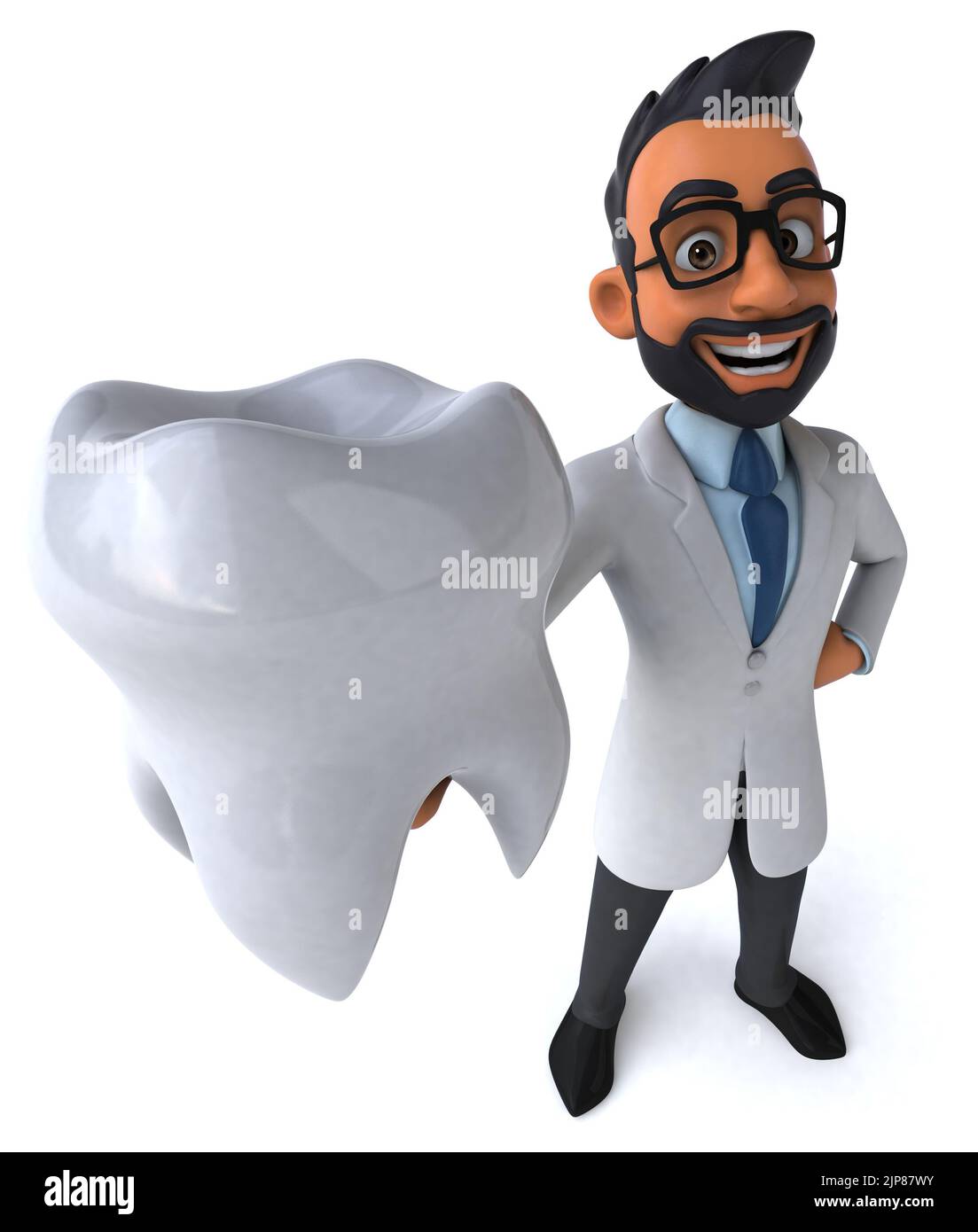 Fun 3D cartoon indian dentist Stock Photo - Alamy