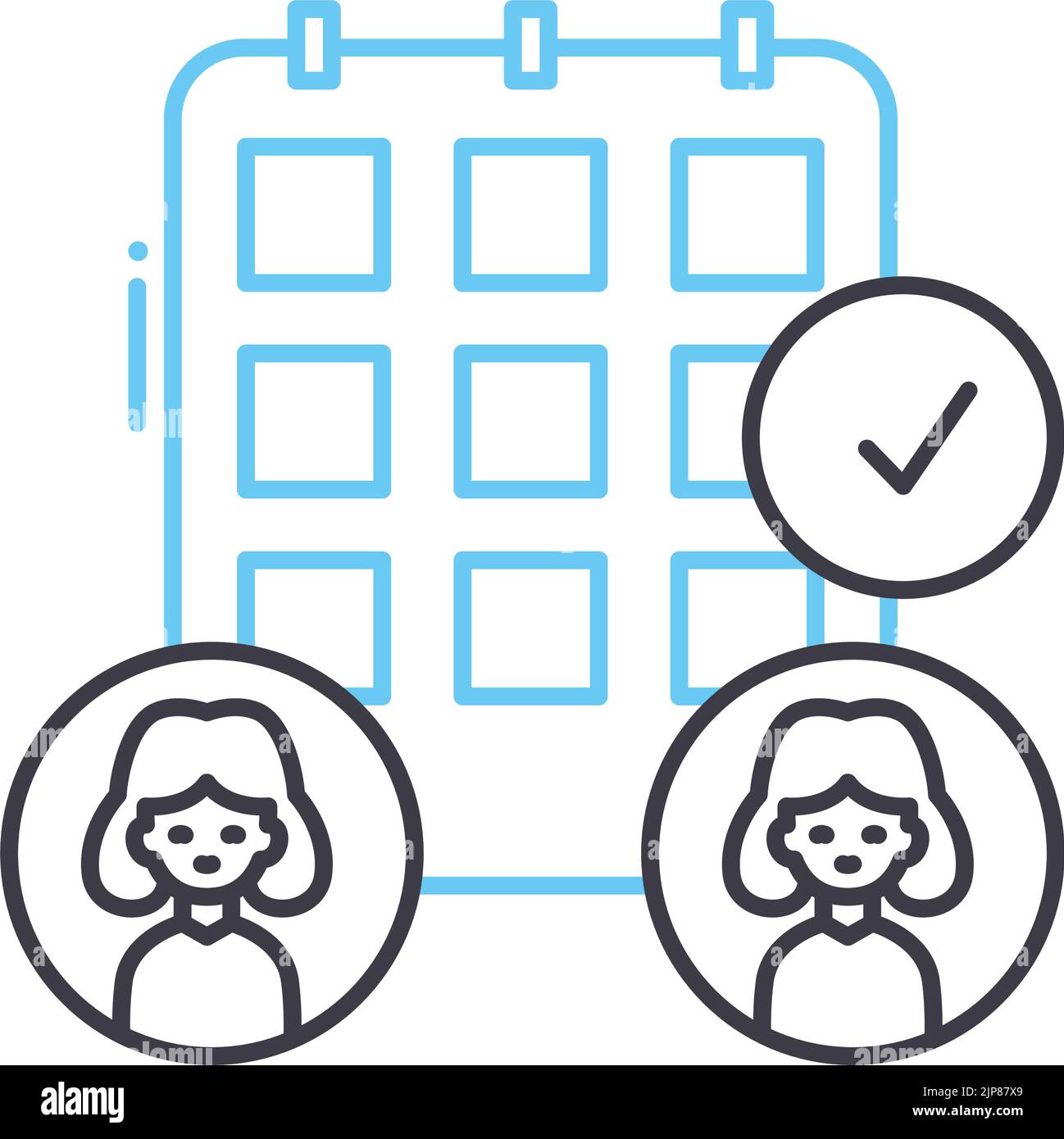 Coworking outline icon on Stock Vector Images - Alamy