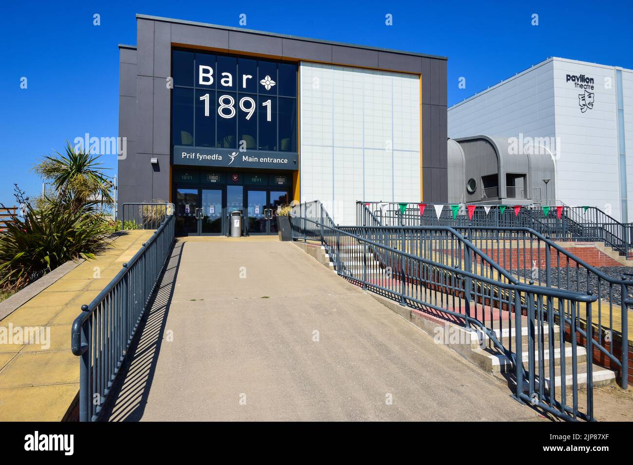 Rhyl, UK: Aug 11, 2022: The 1891 Restaurant and Bar is located in the ...