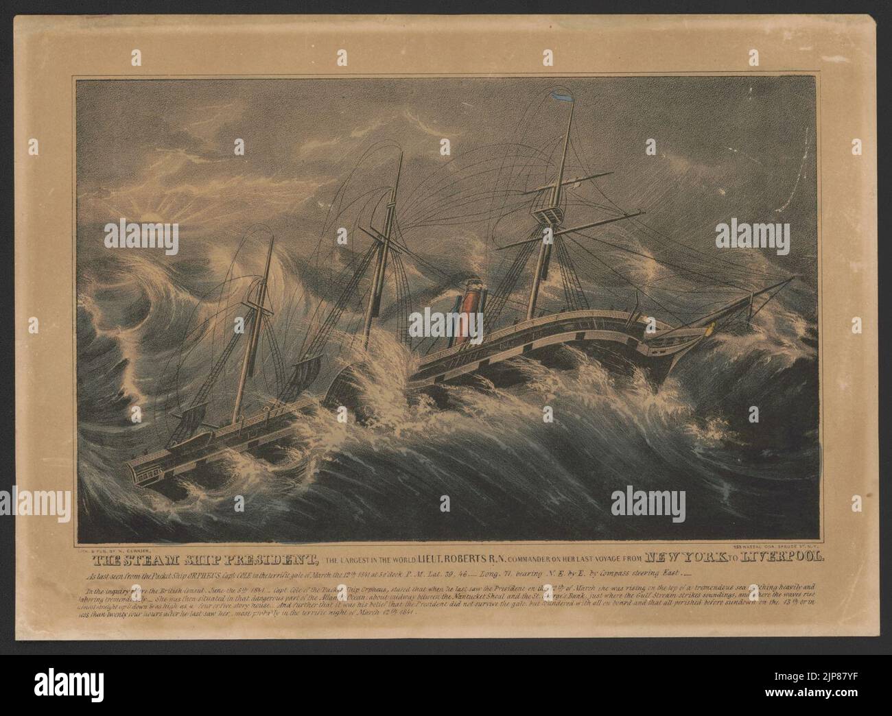 The steam ship President, the largest in the world Lieut. Roberts R.N ...