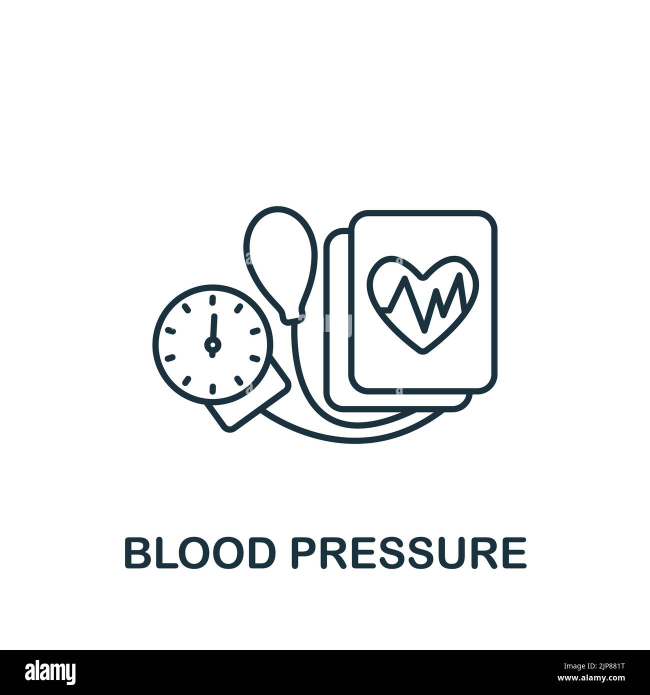 Blood Pressure icon. Line simple Health Check icon for templates, web ...