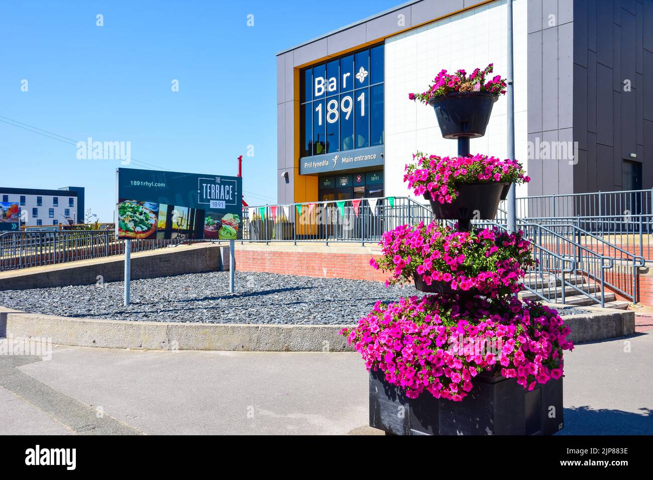 Rhyl, UK: Aug 11, 2022: The 1891 Restaurant and Bar is located in the ...