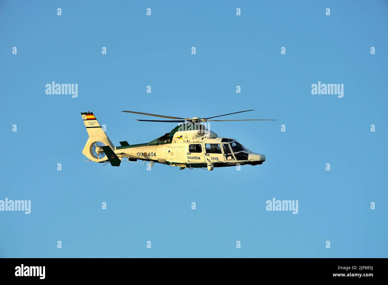Gijon, Spain - July 23, 2022. Guardia Civil Eurocopter AS365 Dauphin in ...