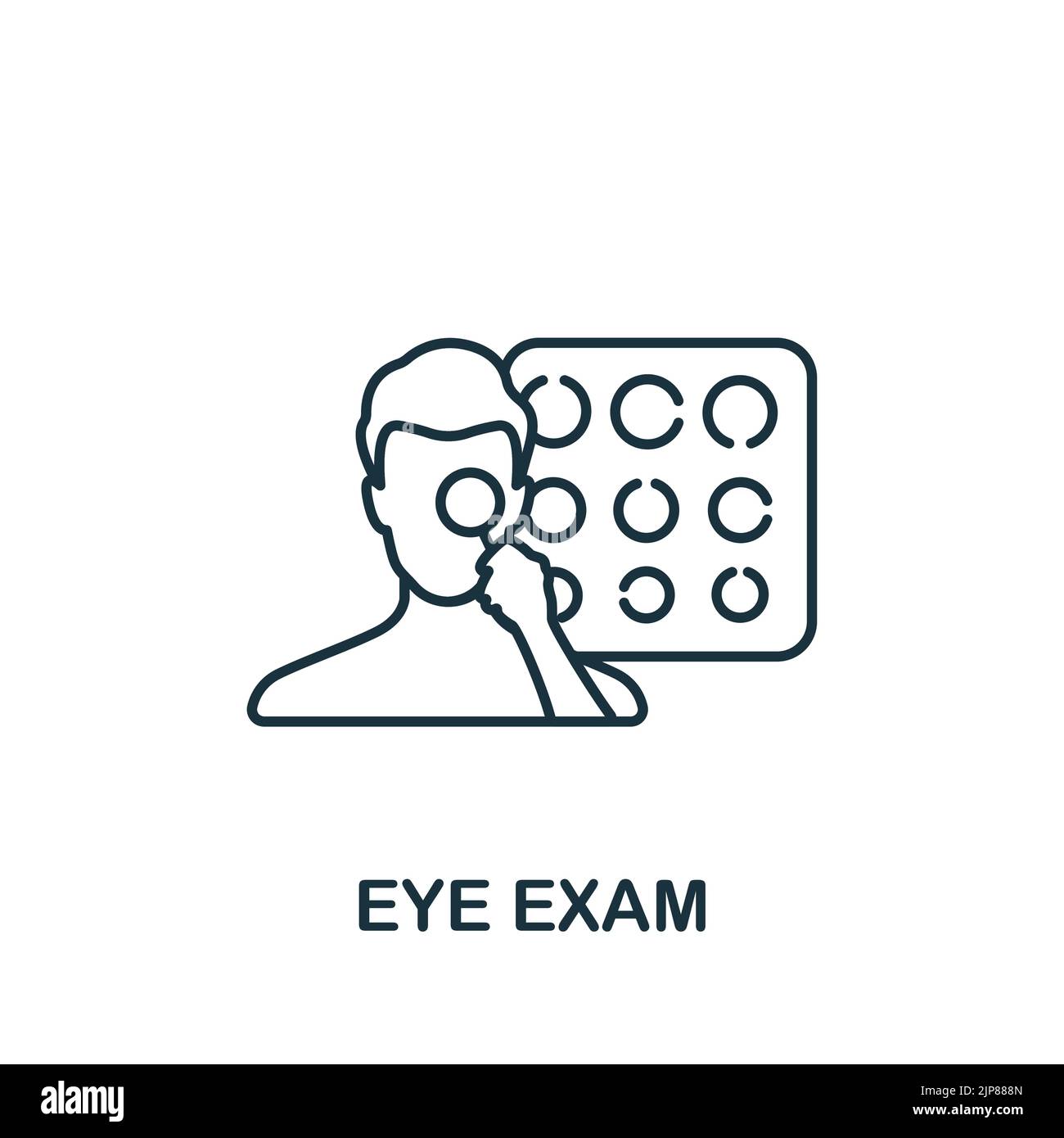 Eye Exam icon. Line simple Health Check icon for templates, web design ...