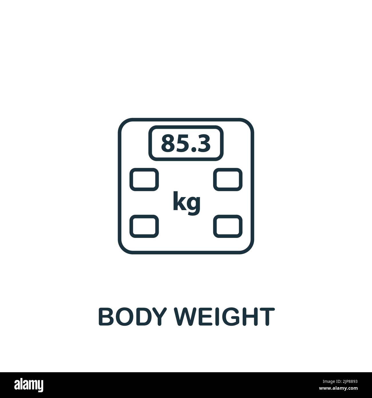 Body Weight icon. Line simple Health Check icon for templates, web ...