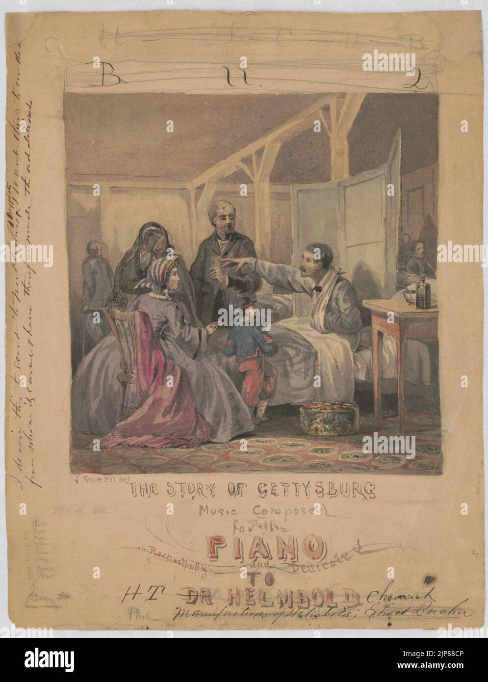 The story of Gettysburg Music composed for the piano and respectfully ...