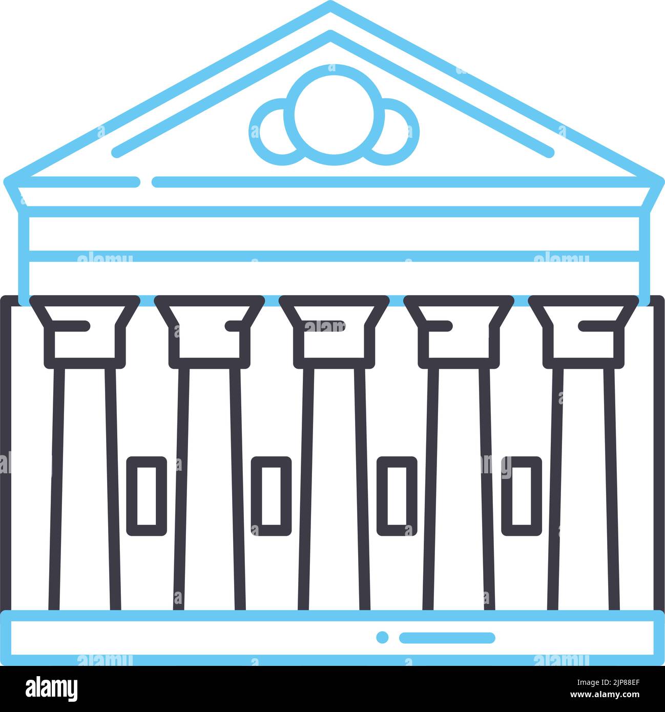 court line icon, outline symbol, vector illustration, concept sign ...