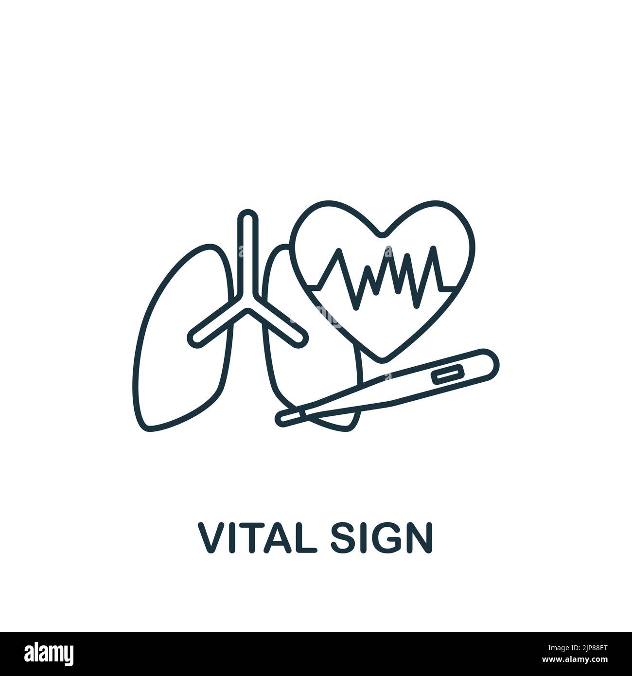 Vital Sign icon. Line simple Health Check icon for templates, web ...