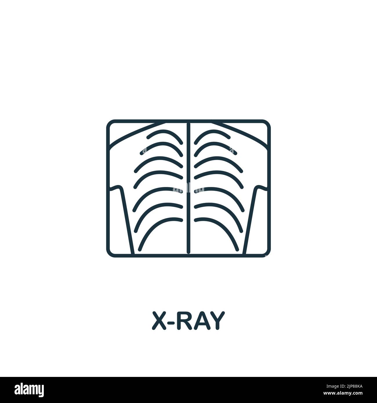 X-Ray icon. Line simple Health Check icon for templates, web design and ...