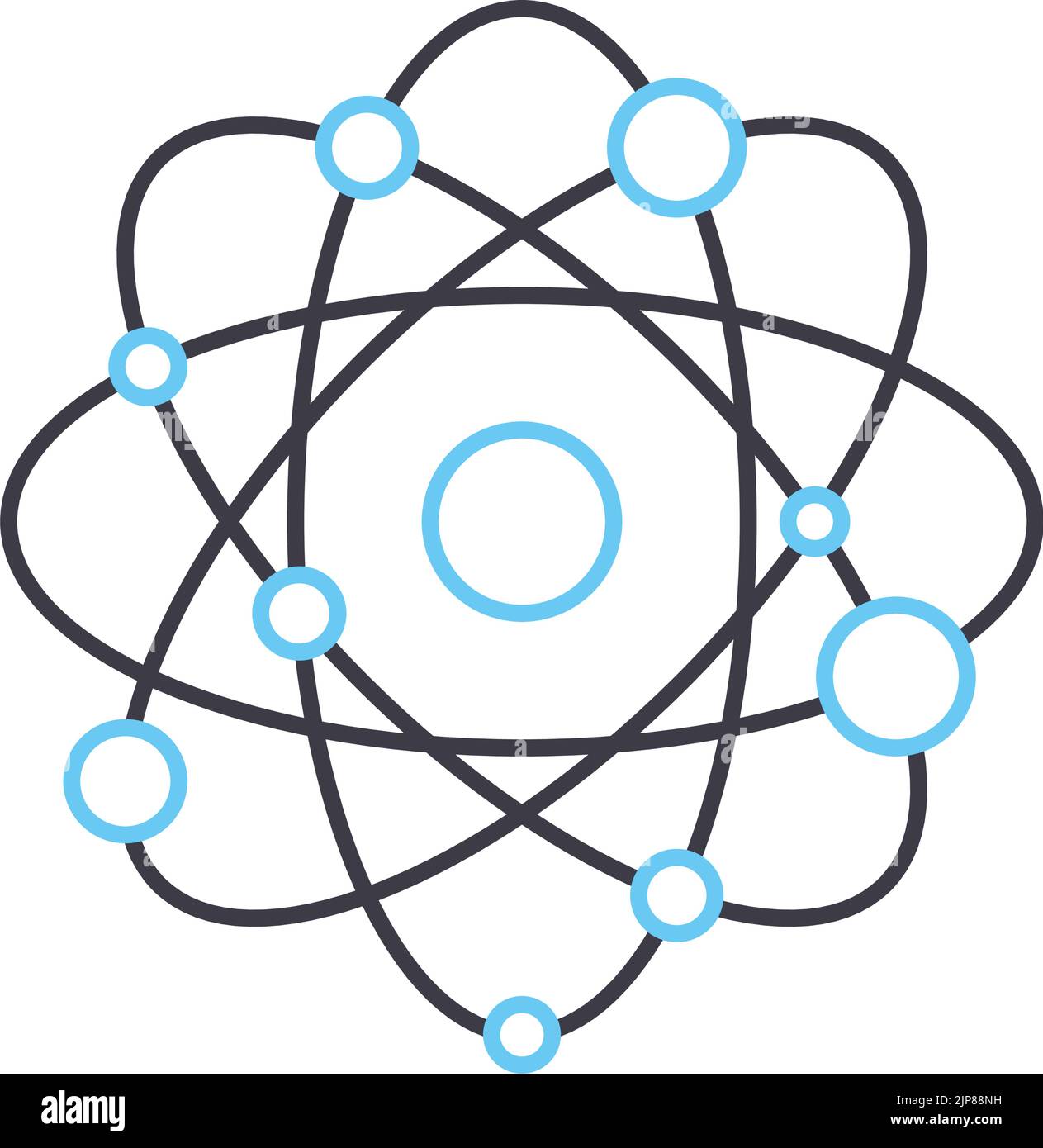 atom line icon, outline symbol, vector illustration, concept sign Stock Vector Image & Art - Alamy