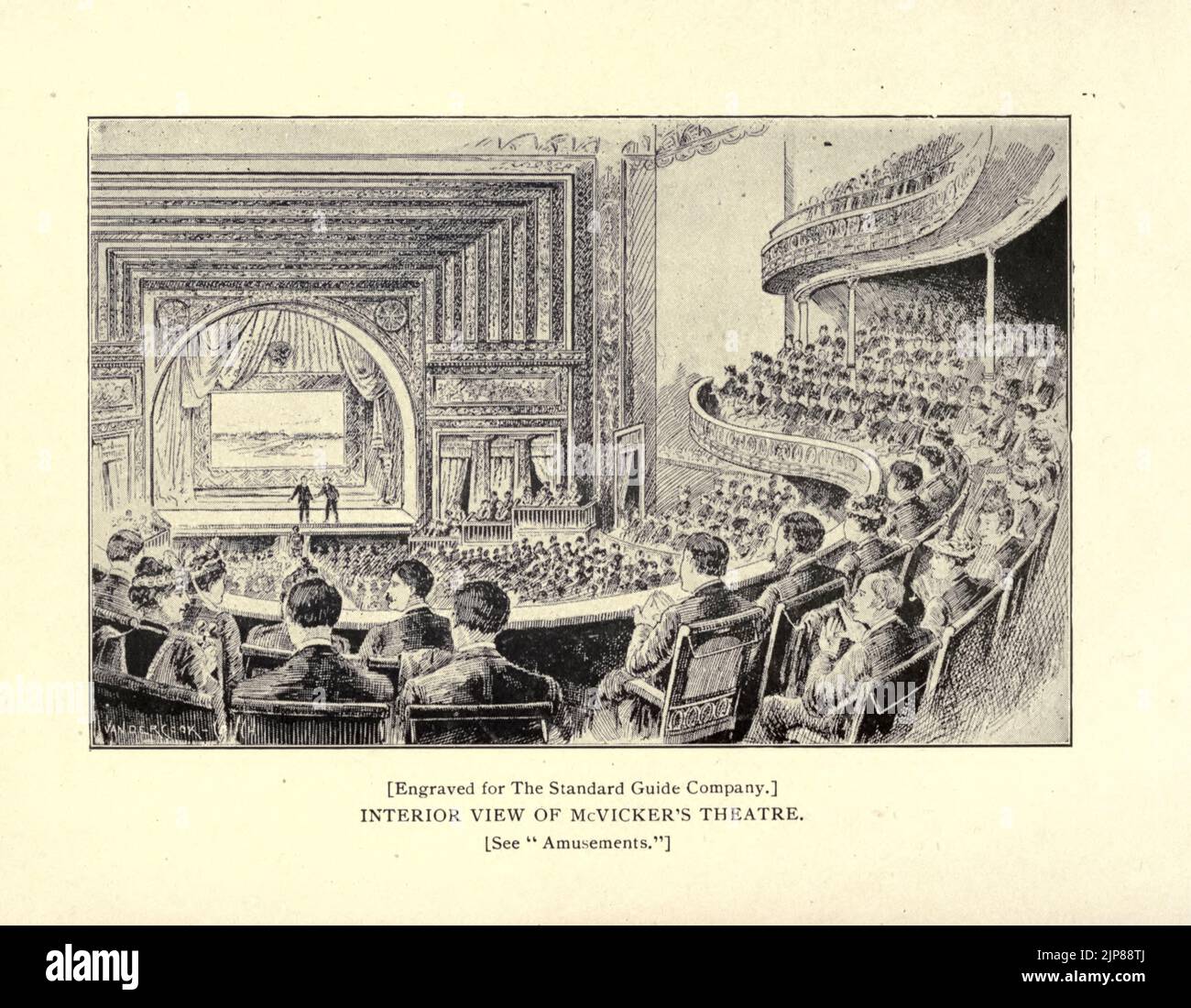 Interior of the Mc Vicker's Theater from the book Chicago, the ...